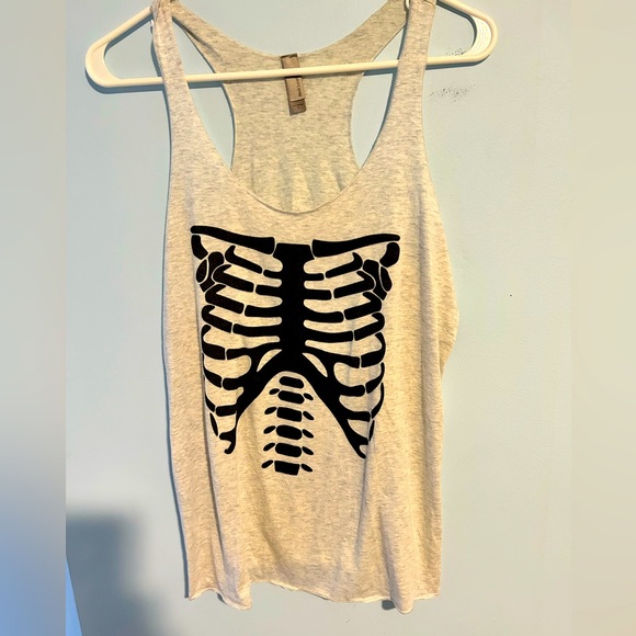 Next Level Apparel | Tops | Skeleton Ribcage Tank Top | Poshmark